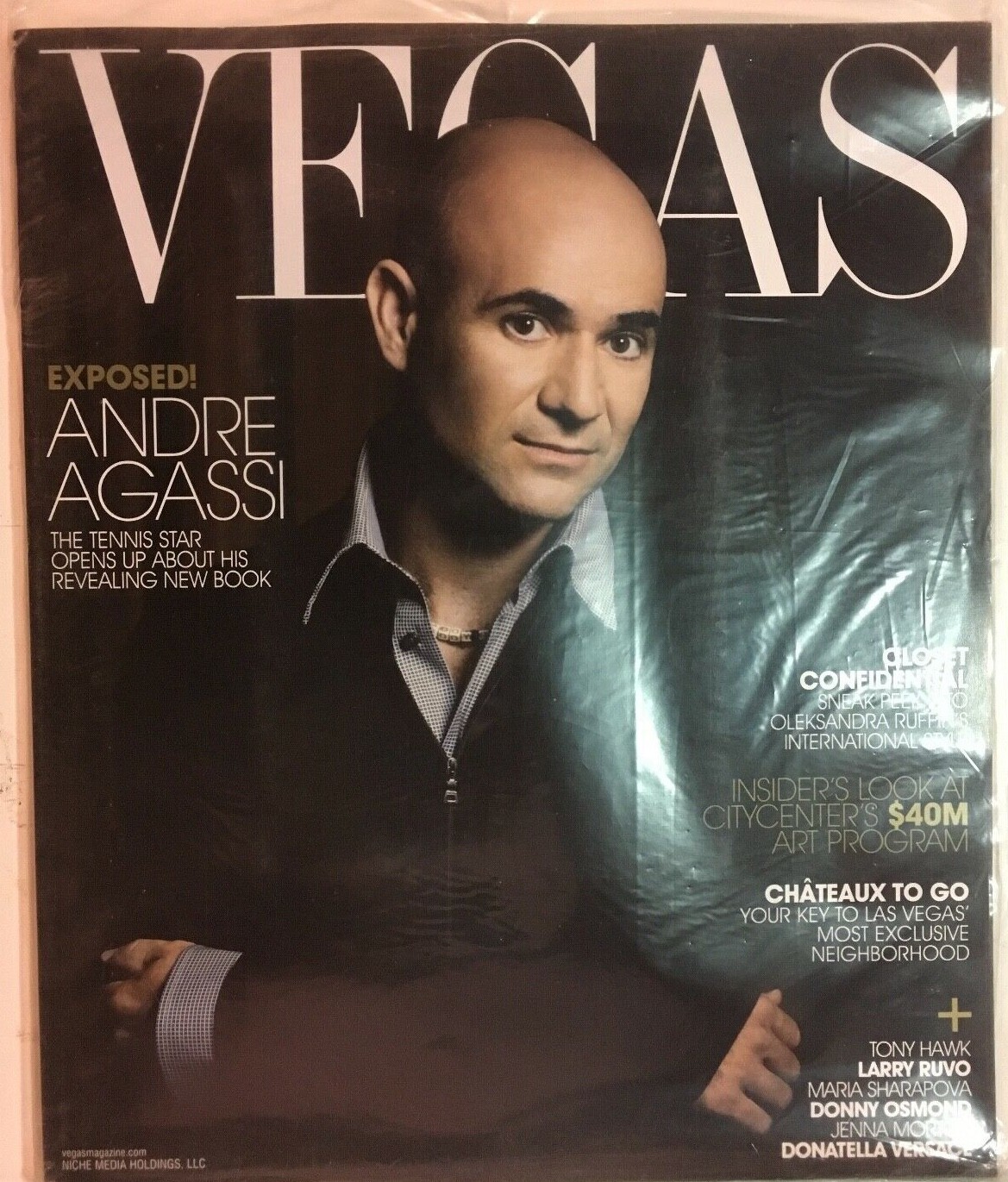 ANDRE AGASSI - VEGAS Magazine Nov 2009 - BRAND NEW - Factory Sealed | eBay