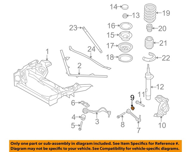 Genuine BMW FT Upper Control Arm Lock Nut 33326760668 for sale online ...