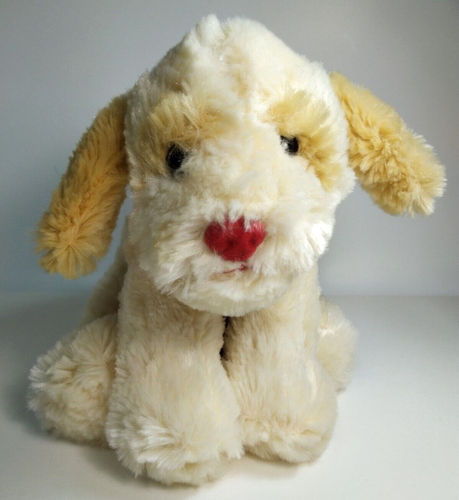 Dan Dee Stuffed Animal Puppy Dog Plush Toy Cream White Tan Brown with ...