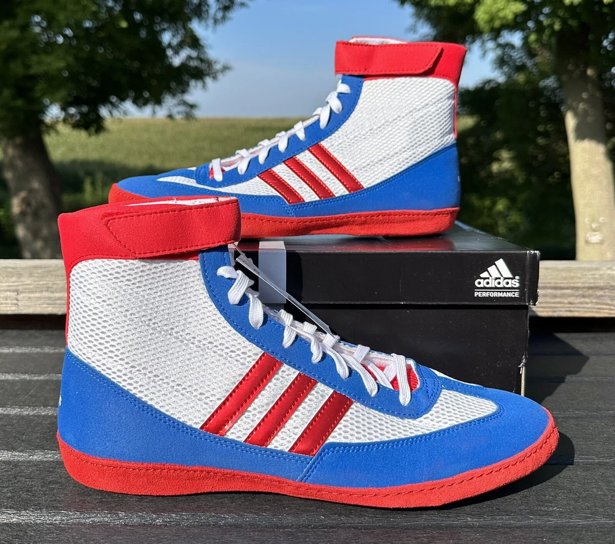 Red White And Blue Wrestling Shoes