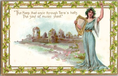 TUCKS St Patrick's Day Shamrock Series 172 Tara's Halls Pretty Lady ...