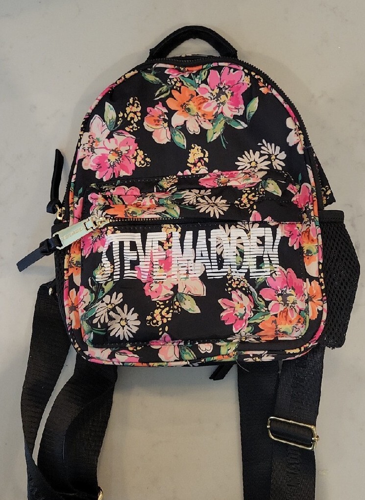 RARE Steve Madden Floral Multi Color Mini Back Pack P… - Gem