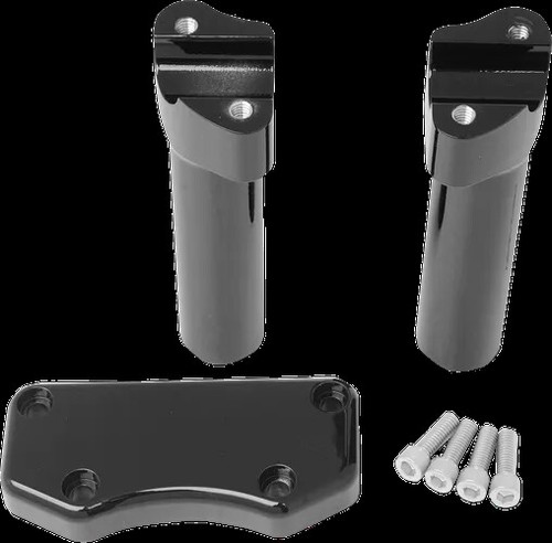 DS Blk 6 Buffalo Straight Handlebar Riser Top Clamp Kit Super Glide CVO ...