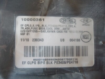 CENTRAL EF COUPLING 8 IPS PE3408/4710 | eBay