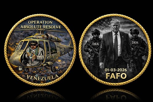 President Donald Trump Challenge Coin Maduro Capture LE Out Of 200 ...