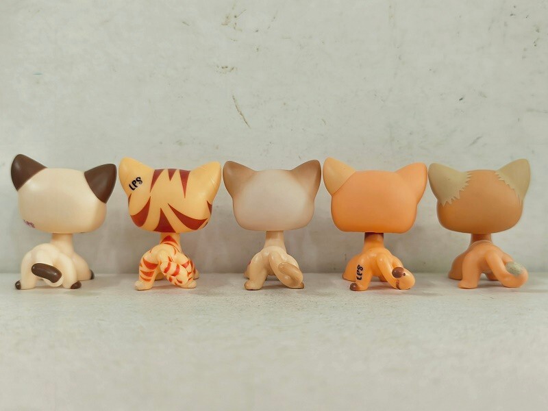 5pcs/lot Littlest Pet Shop Figure LPS Cat #3573#1451#816#1643#790 Kid ...