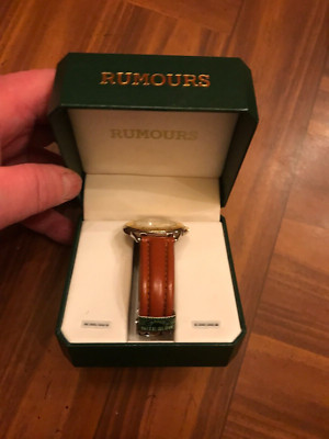 rumours gold tone watch leather band | eBay