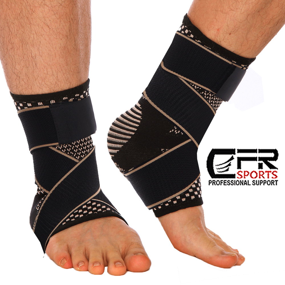 Copper Ankle Brace Support Compression Sleeve Plantar Fasciitis Foot ...