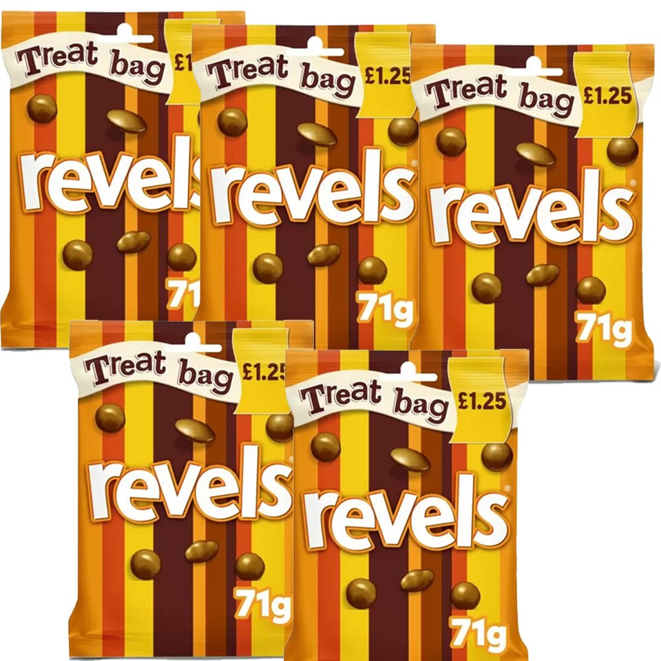 Revels Milk Chocolate With Raisins, Coffee Or Orange Treat Bag 71g ...
