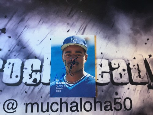 Tom Gordon 1989 Broder Rookie authentic On Card autographed KC Royals⚾️ ...