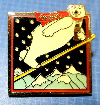 COKE POLAR BEAR SKI JUMPING 2022 OLYMPIC GAMES PIN "PINS" 2024 2026 ...