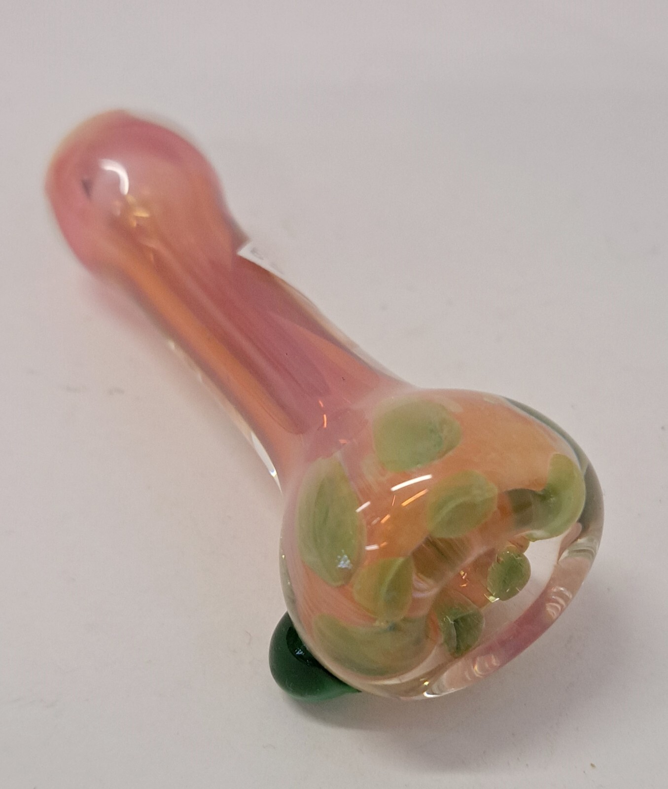 Glass Pipe Chillum Tobacco 3" Long Pink Fumed w/Green | eBay