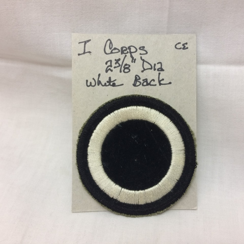 Vintage Military Patch I Corps White Back Variant 1st | eBay