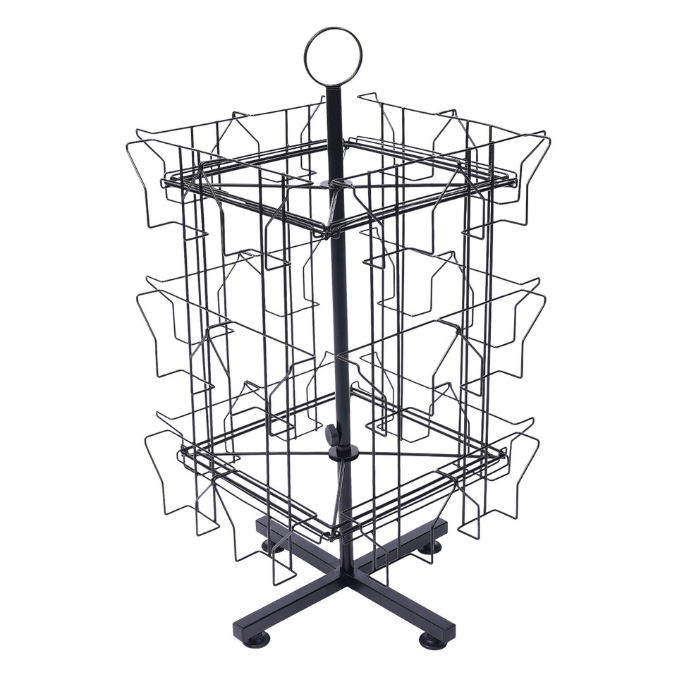 24 Pockets Greeting Card Rack, Display Stand Spinning, Pocket Holder ...
