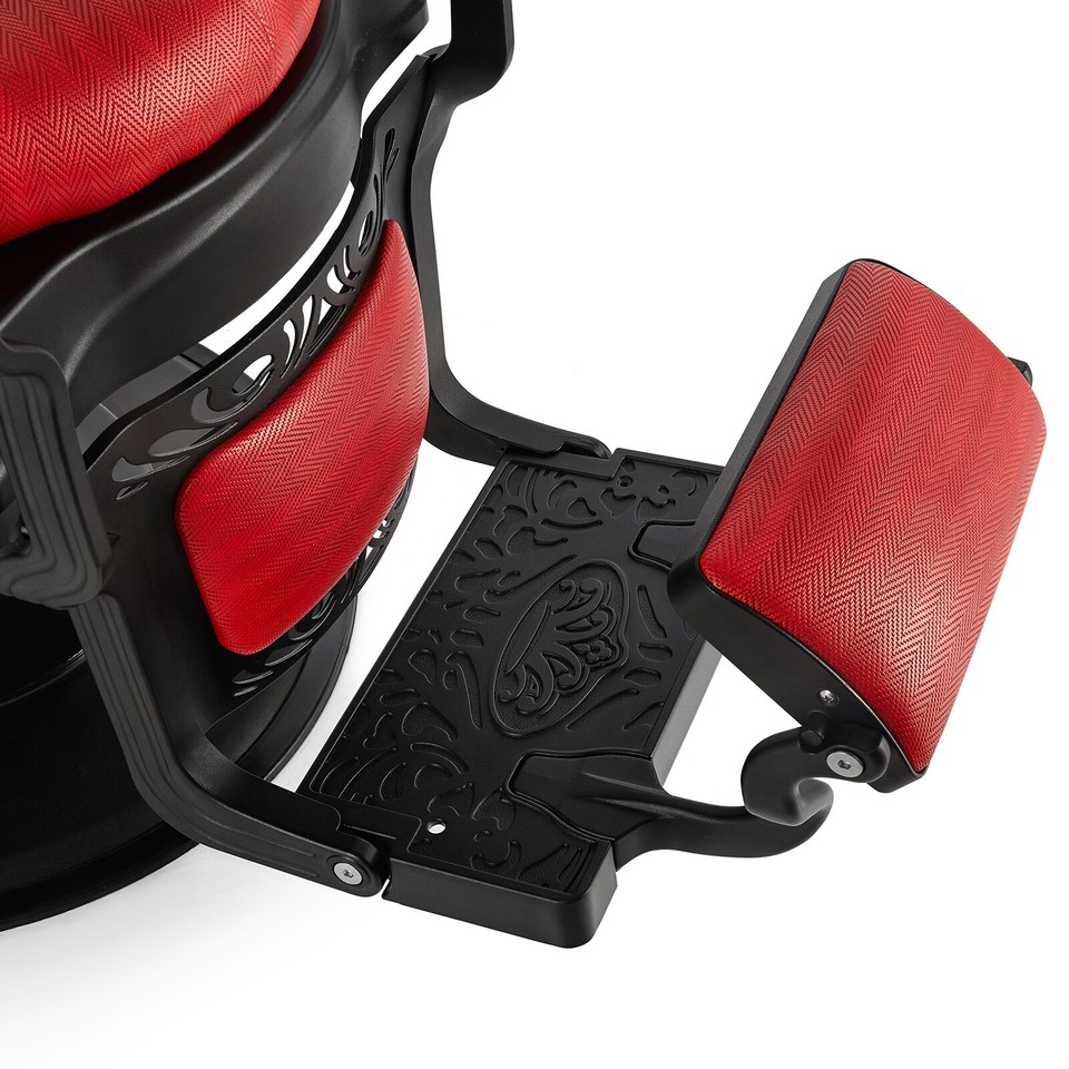 Artist hand Red Vintage Barber Chair Hydraulic Reclining Heavy Duty ...