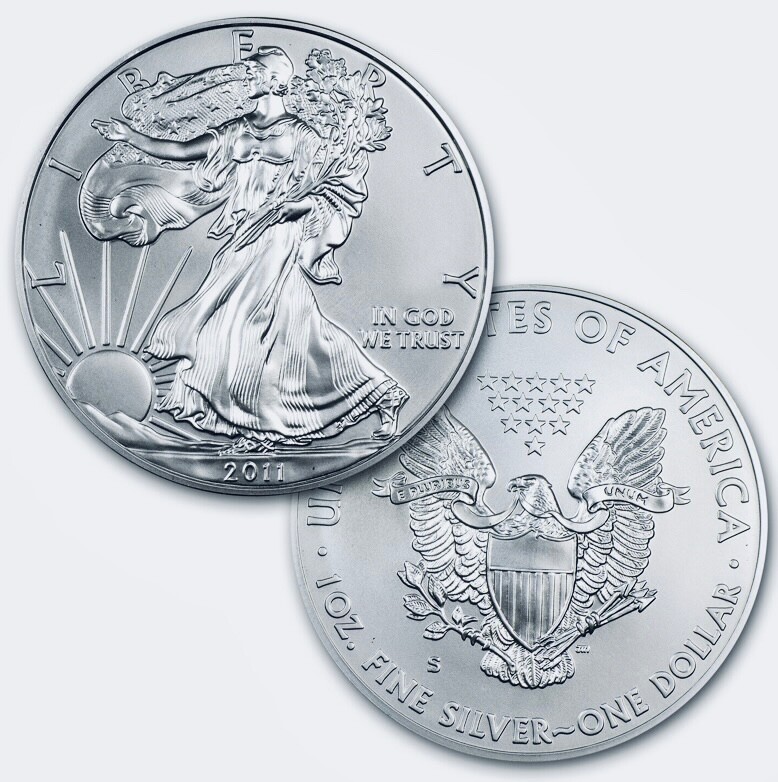 2011 5-Coin American Silver Eagle Set (25th Anniv, w/Box & COA) Fresh ...