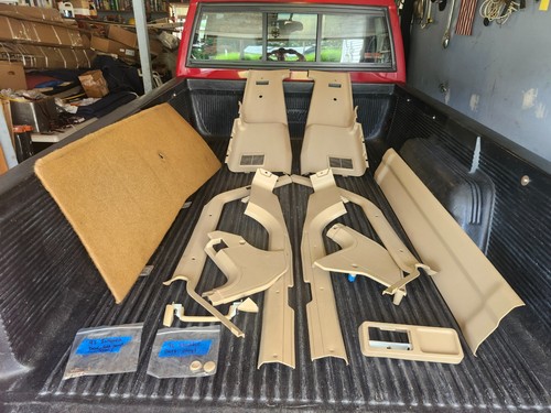 86-92 OEM Jeep Comanche MJ Dark Sand (Tan) Interior Plastic Panel Set ...