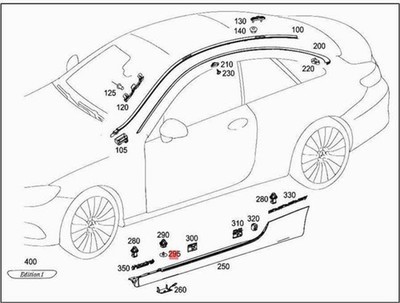 Genuine MERCEDES BBDC X222 W242 A205 A207 Cover clip 0009917498 | eBay
