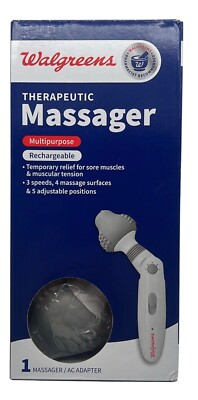 NEW Walgreens Therapeutic Massager Multipurpose Rechargeable Temporary ...
