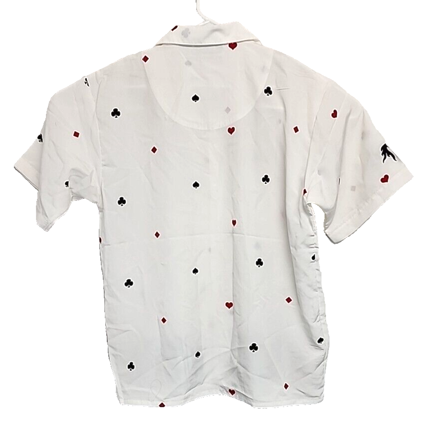 Dragonfly Roadhouse Vegas Poker Playing Card Button up Short Sleeve ...