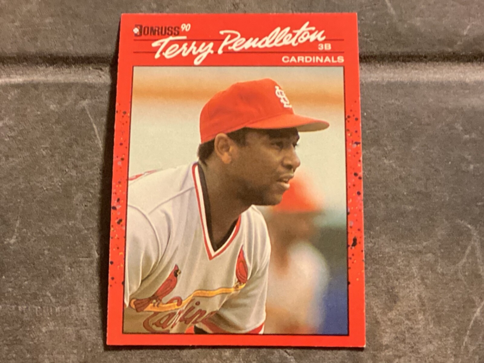 1990 Donruss Terry Pendleton #299 Baseball Card. Error. No “.” After ...