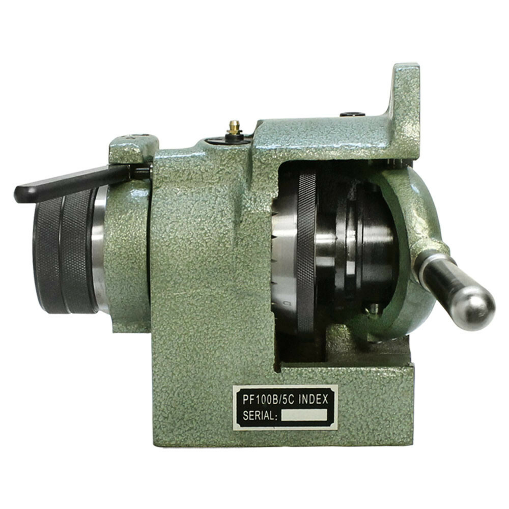 Vertical horizontal 5C collet spin index fixture milling