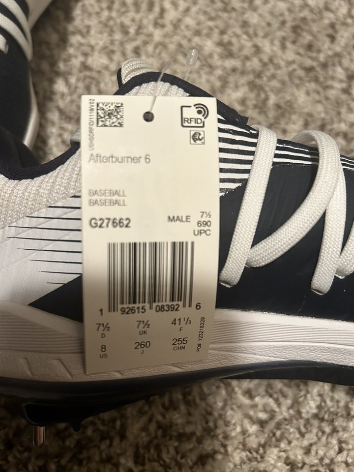 adidas afterburner 6 baseball Navy Blue cleats size 7.5 Men’s | eBay