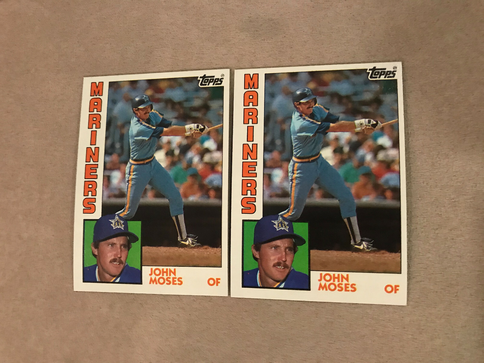 1984 Topps Baseball Card #517 John Moses Seattle Mariners NMMt Free ...