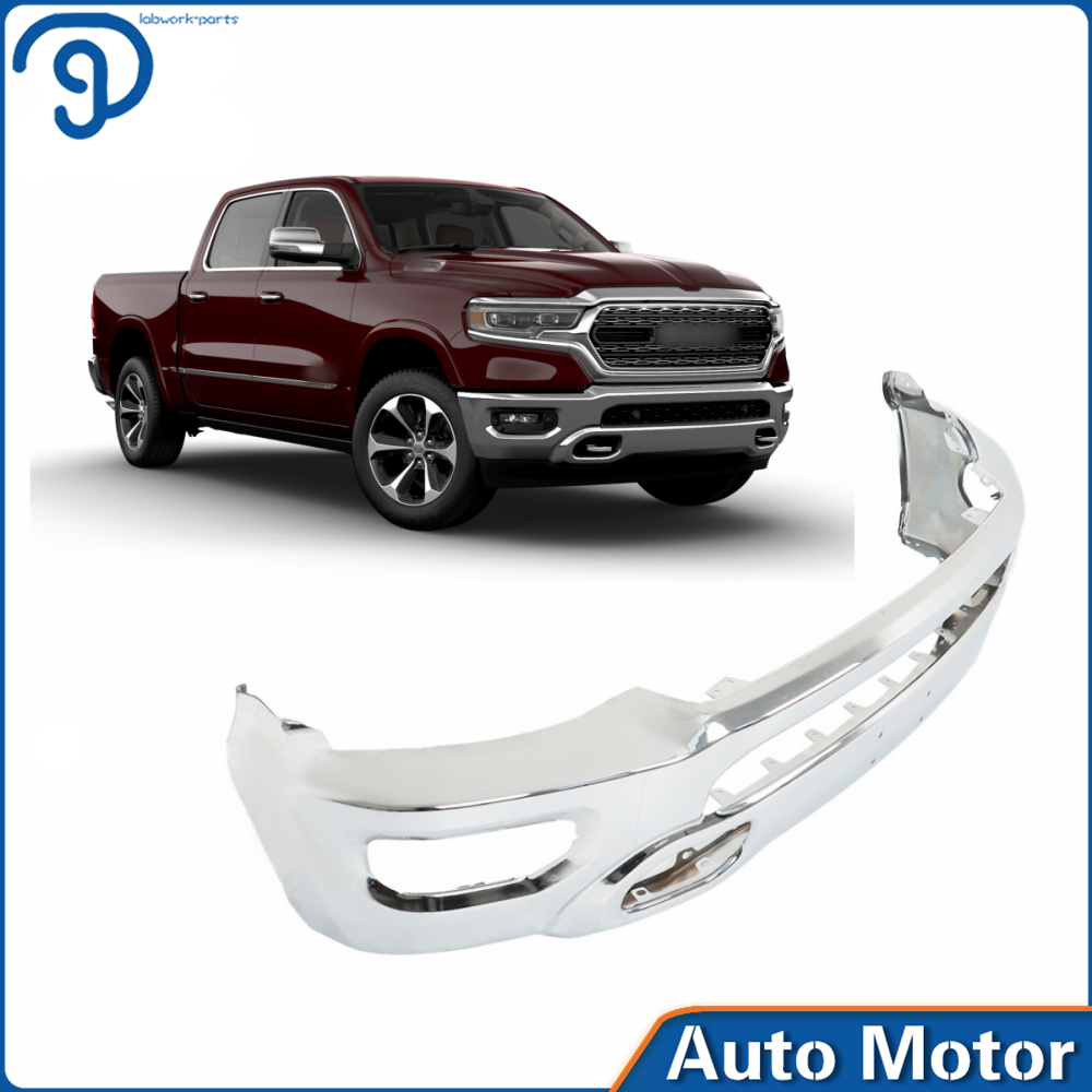 Fit For 2019 2020 21-2024 Ram 1500 Pickup Steel Front Bumper Chrome ...