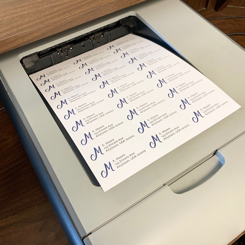 3000 Removable Address Labels Laser Ink Jet Compatible Word Sizes. 100 ...