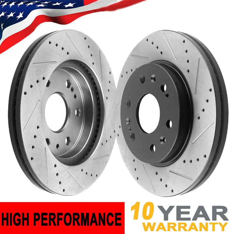 Front Drilled & Slotted Rotors for Chevrolet GMC Suburban Avalanche ...