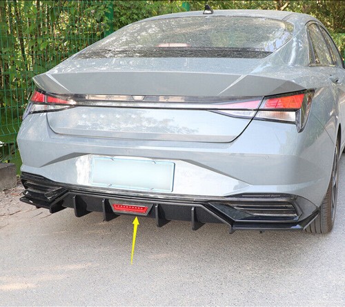 For Hyundai Elantra 2021-2023 Carbon Fiber Rear Bumper Lip Diffuser ...