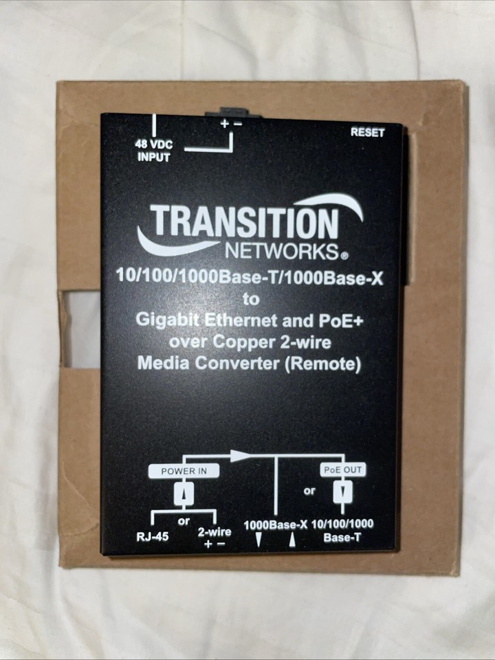 Transition IP Gb PoE+ over Copper 2-Wire Media Converter EO2PD4052-111 ...