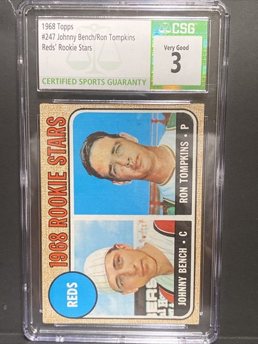 1968 Topps - JOHNNY BENCH #247 CSG GRADED CARD | eBay
