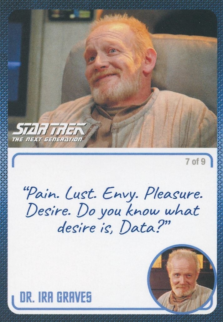 Star Trek TNG Archives & Inscriptions card #32 DR Ira Graves Variation ...