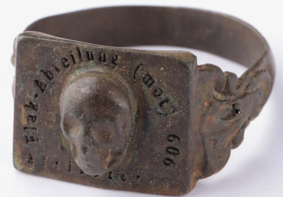 Flak Abteilung (mot) 606 German Africa Corps WW2 Ring DAK Afrika Korps ...