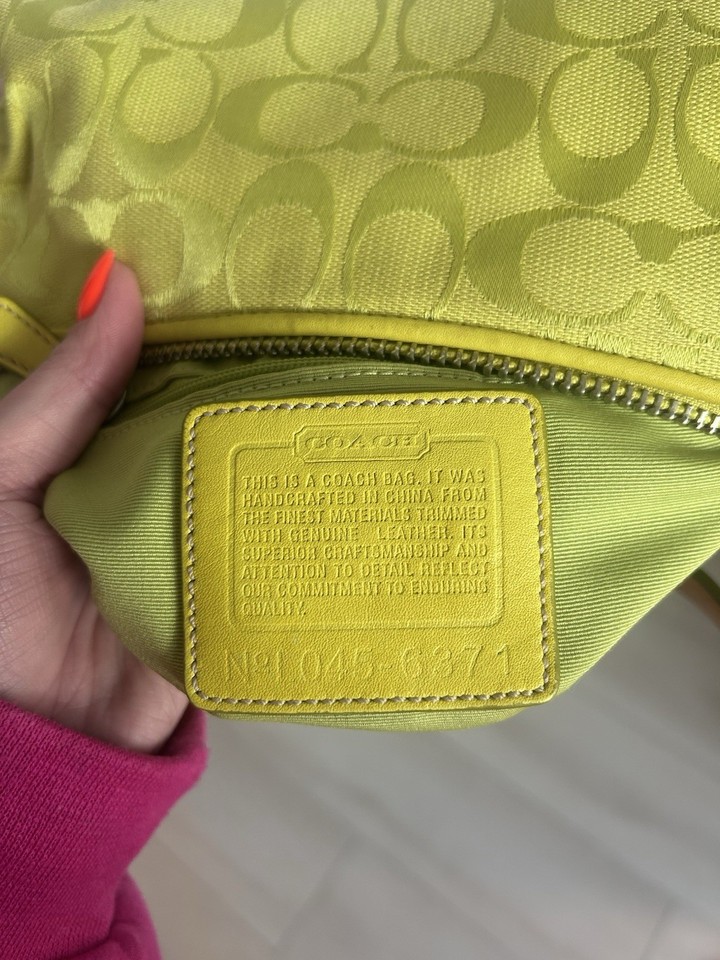 Coach 6371 Lime Green East-West Demi Soho Hamptons Shoulder Bag Handbag ...