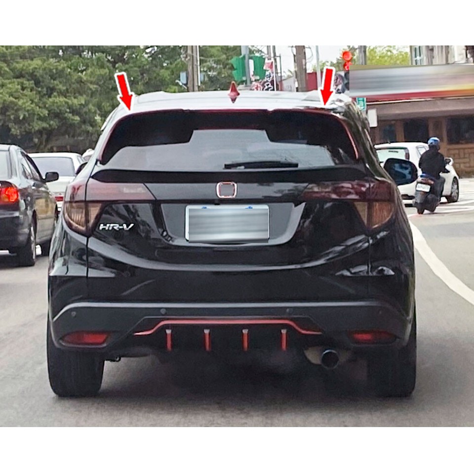 2016-2019 For Honda HRV HR-V Rear Trunk Spoiler 2PCS | Black + Red ...