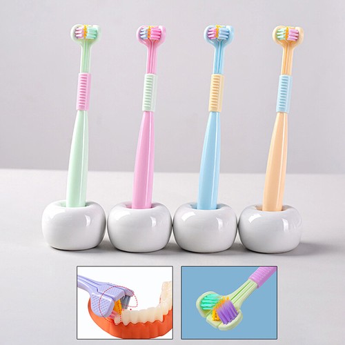 Three Sided Soft Hair Tooth Toothbrush Ultra Fine Soft Bristle Child ...