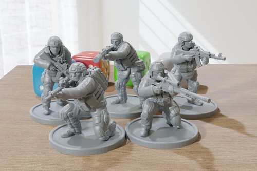 Russian PMC Team - Five - Modern Wargaming Miniatures for Tabletop RPG ...