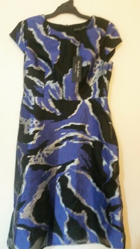 Black Label Contony Size 10 Polyester Multi-Coloured Cap Sleeve Dress ...