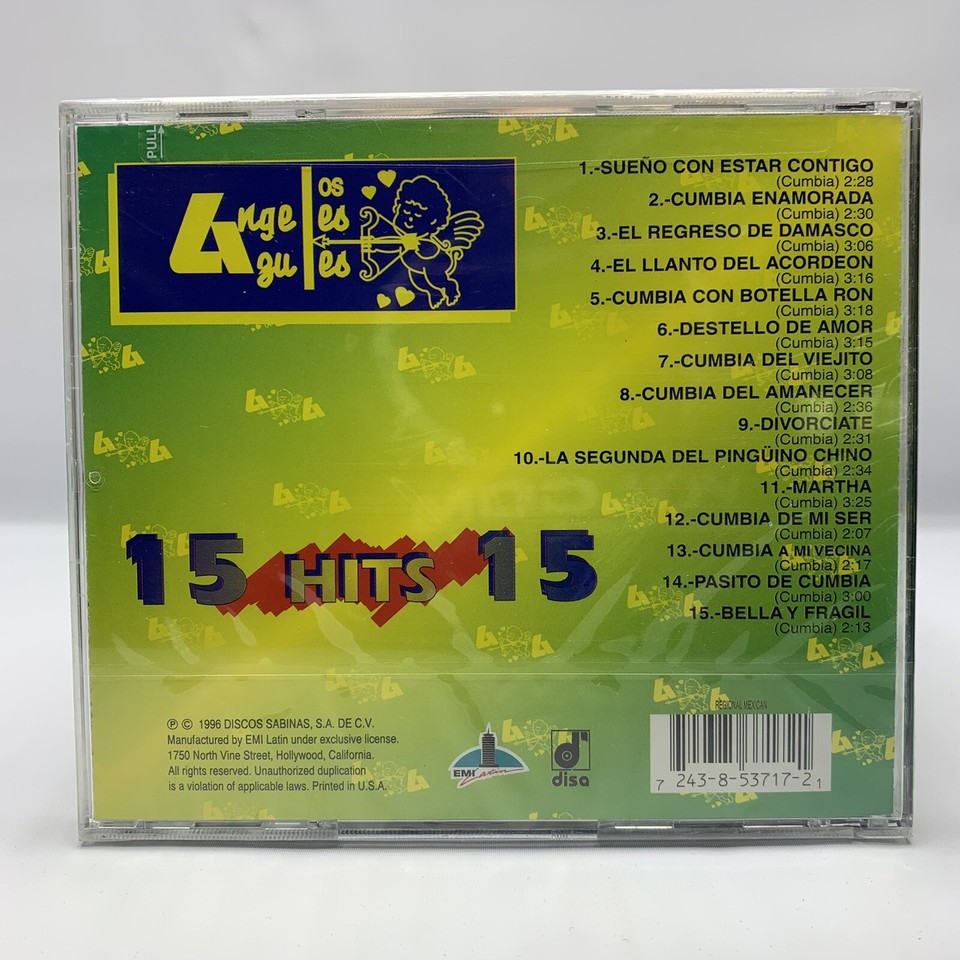 Los Angeles Azules CD 15 Hits 1st Press 1996 Disa Records Cumbias Rare ...