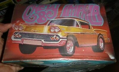 AMT '58 1958 Chevy Impala Model Car Kit T273 Opened 1/25 Scale for sale ...