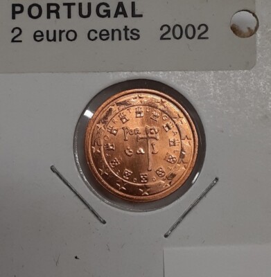2002 Portugal 2 Euro Cents Copper Plated Steel Coin BU | eBay