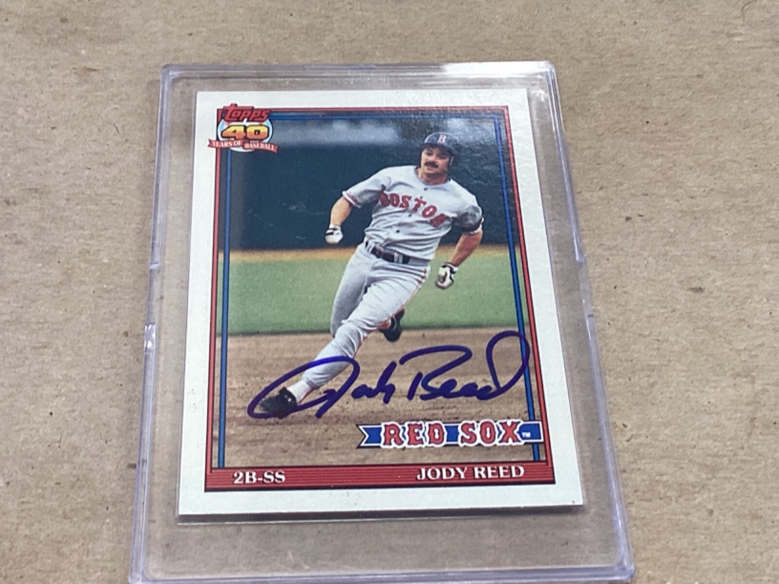 1991 Topps Baseball Jody Reed Autograph Boston Red Sox #247 Signed ...