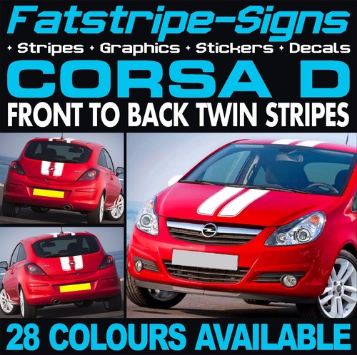 to fit VAUXHALL CORSA D STRIPES GRAPHICS STICKERS DECALS SXI GSI VXR 1. ...