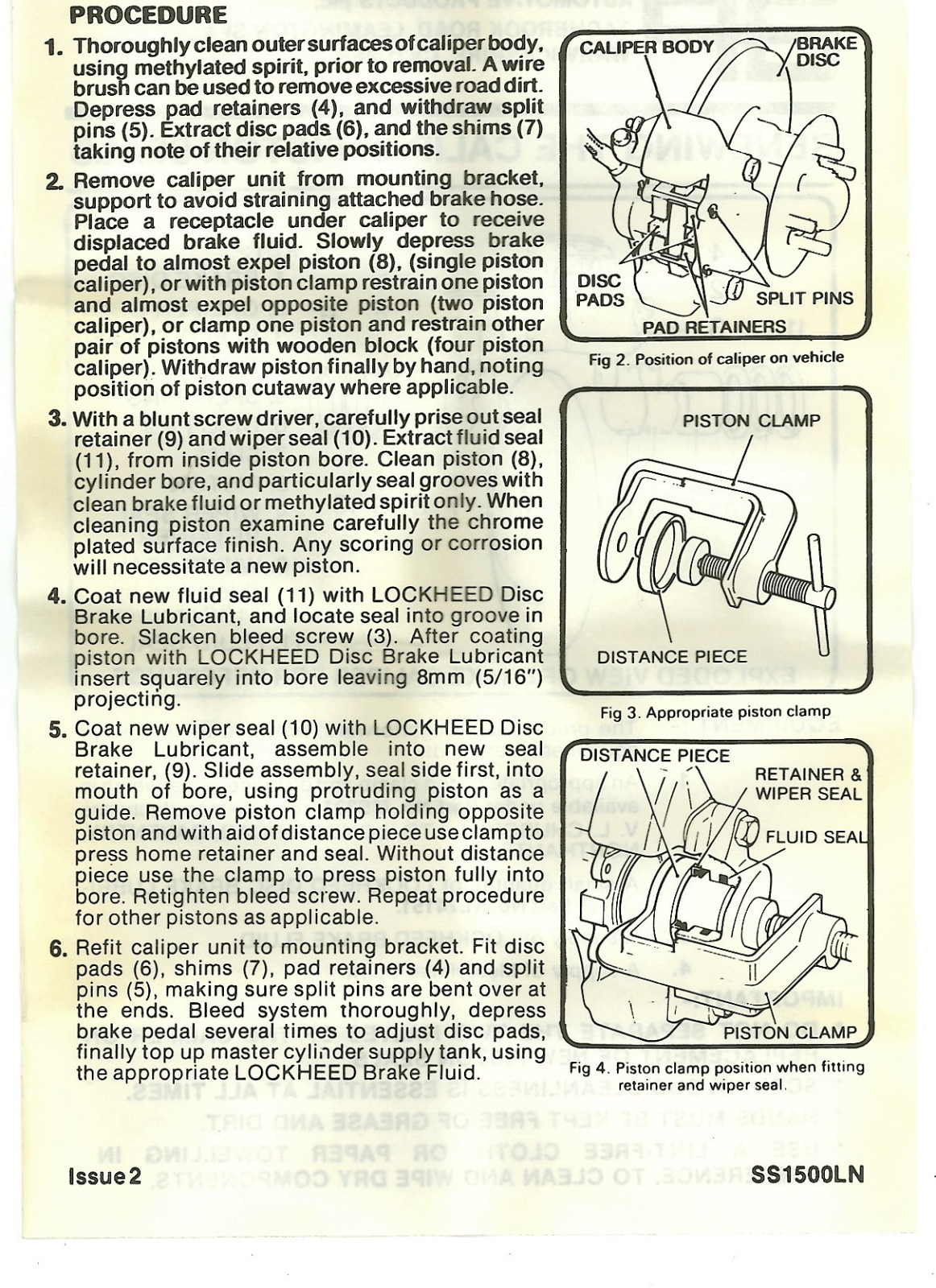 Austin America & SAAB 96 97 Brake Caliper Kit LOCKHEED SSB2609 NOS for ...