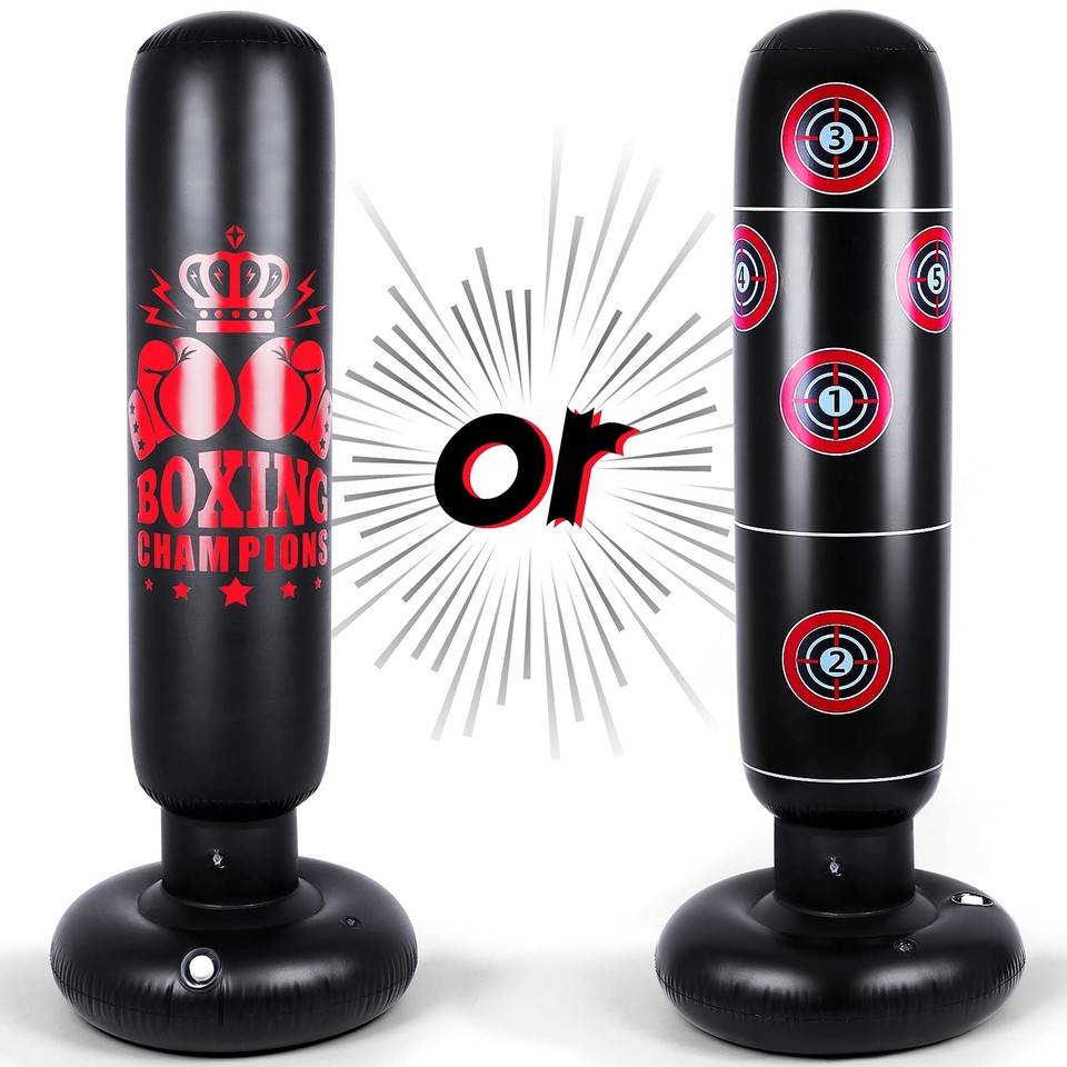 Inflatable Punching Bag for Kids - 63" Inflatable Kid Boxing Bag ...