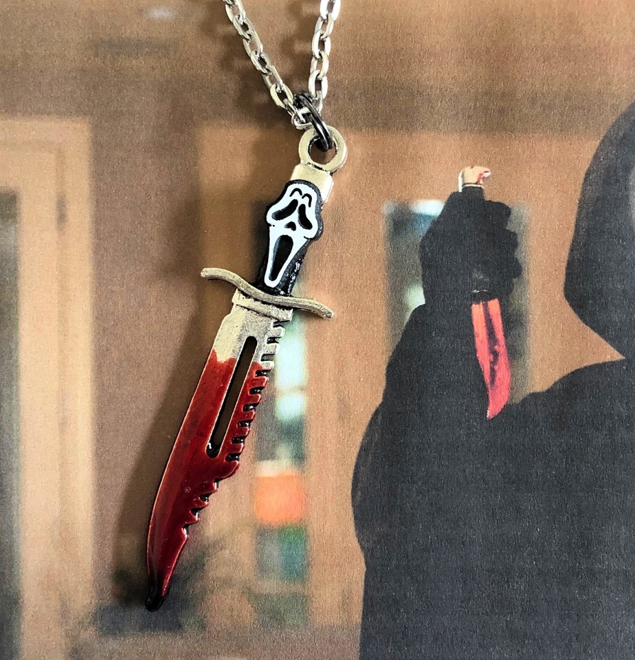 Scream Horror Jewelry Ghost Face Knife Pendant Necklace Slasher Movie ...
