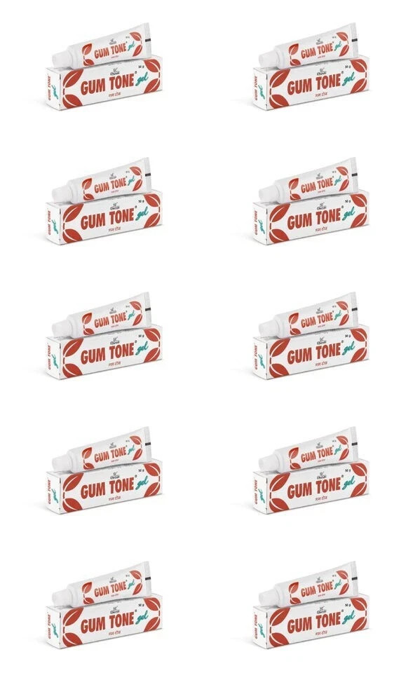 10 x Charak GUM TONE Gel 50g each Gumtone Gel Toothpaste For healthy ...